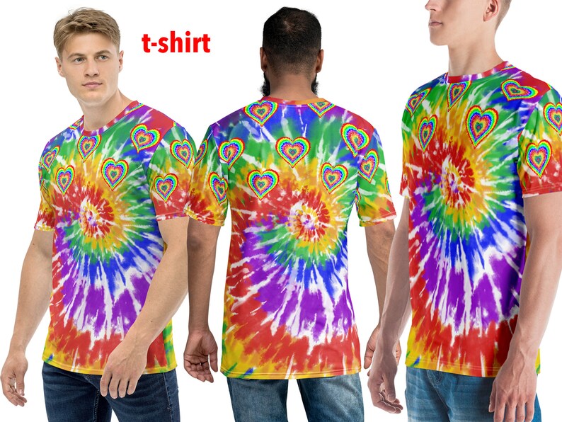 Pride LGBT Gay Rainbow Tie Dye Shirt Hoodie Rash Guard Men - Etsy