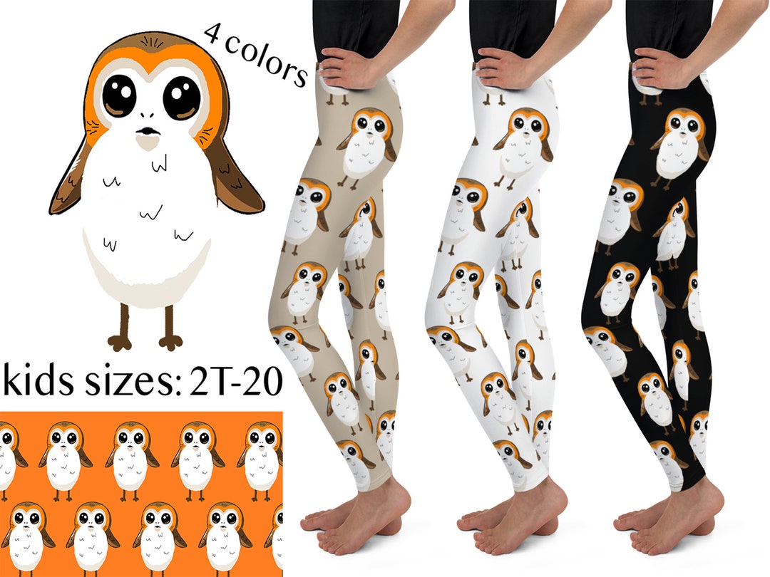 Porg Bird Kids Leggings Halloween Cosplay Costume Rash Guard Shirt C2E2 ...