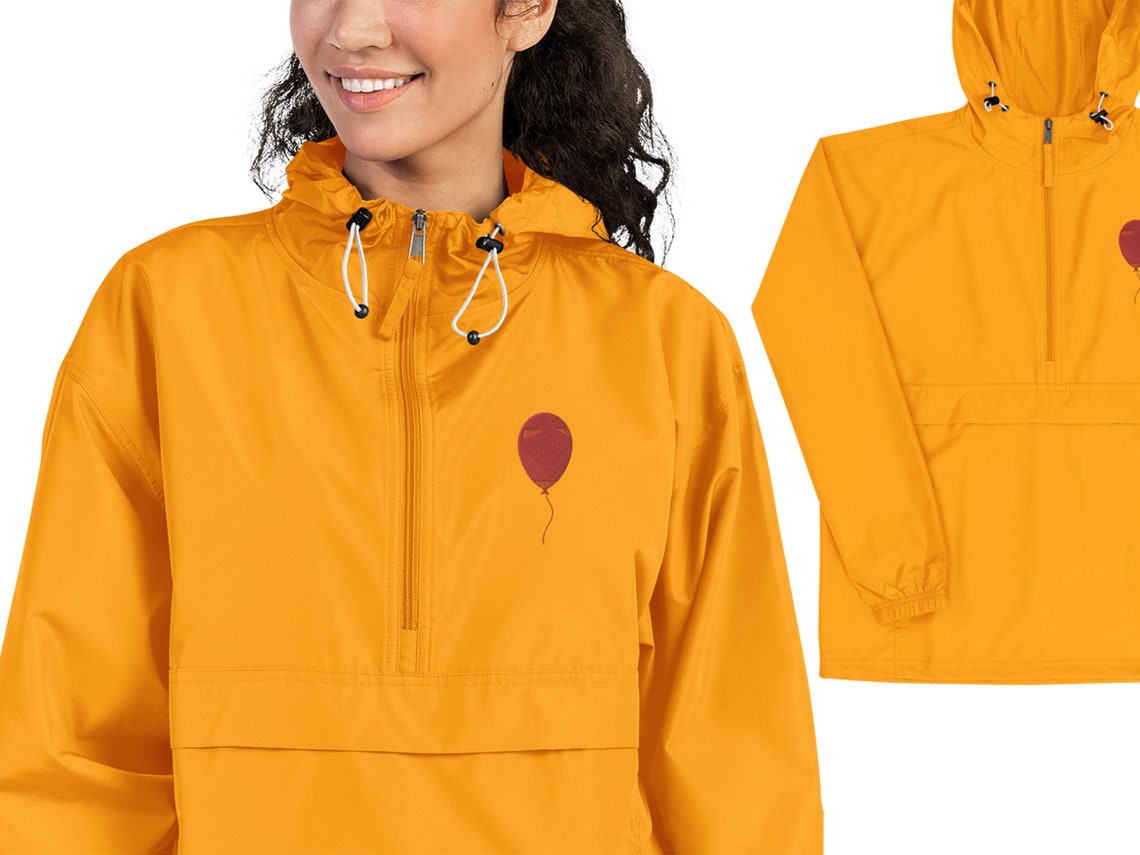 George Yellow Raincoat Red Balloon Embroidery Horror Movie Jacket ...