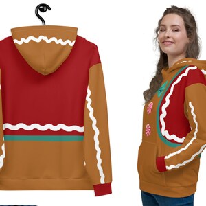 Christmas Hoodie Gingerbread Man Ugly Cookie Unisex Gingerman Shirt ...