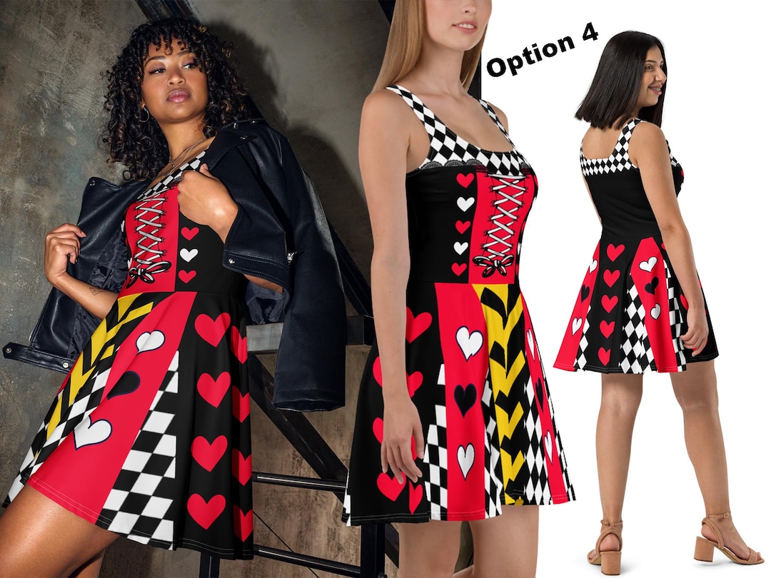 Queen of Hearts Dress Woman Cosplay Villain Running Halloween Marathon ...