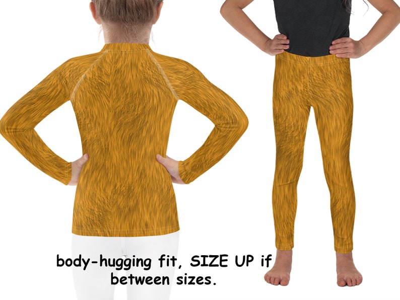 Lion Fox Print Costume Furry Animal Kids Halloween Spandex Cosplay ...
