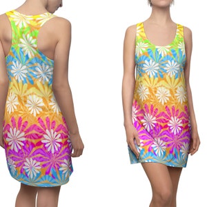 Racerback Summer Dress Women Hippie Tie Dye Floral Breathable Light ...
