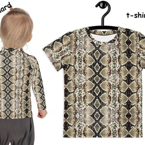Snake Print Athletic Kids Costume Halloween Beige Scales Animal Pattern ...