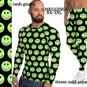 Smiley Faces Emoji Men's Athletic Costume Surfing Rash Guard Shirt ...