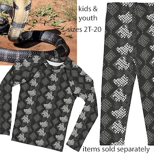 Black Cobra Snake Spandex Kids Costume Halloween Animal Print Cosplay ...