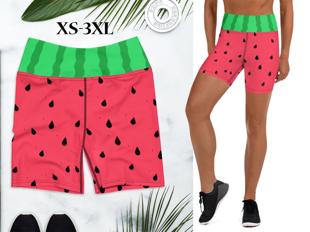 Watermelon Workout Shorts Women Outfit Padded Sports Bra Gym Running ...