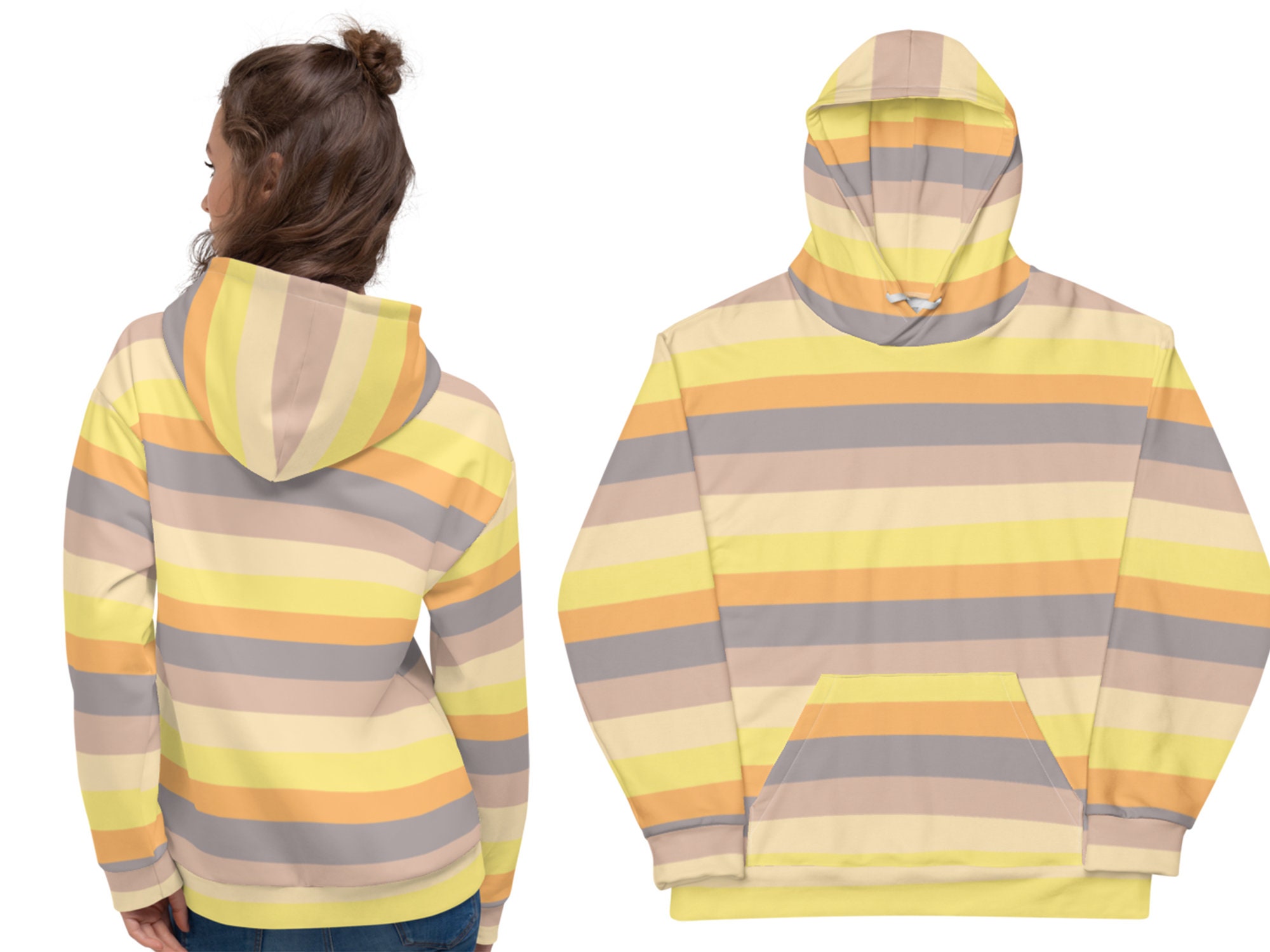 Sunset Inspired Striped Unisex Hoodie Shirt Sunny Pullover - Etsy