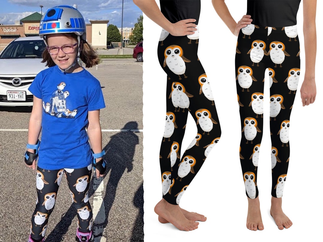 Porg Kids Leggings Bird Cosplay Halloween Costume Rash Guard Shirt ...