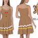 Gingerbread Man Dress Women Christmas Costume Cosplay Skater Fitted ...