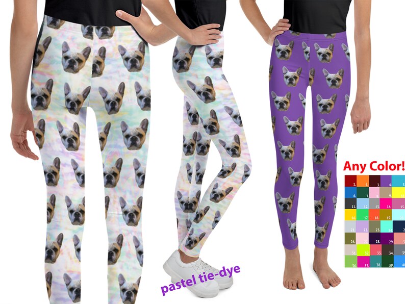 Custom Photo Kids Leggings Top Toddler Pants Dog Cat Personalized Rash ...