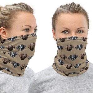 Custom Photo Neck Gaiter Dog Pets Face Puppy Covering Headband Athletic ...
