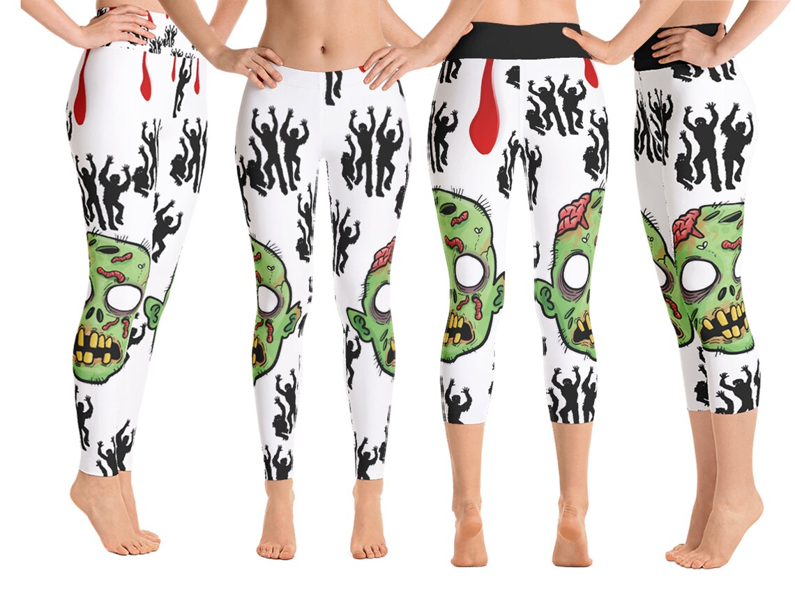 Zombie Halloween Athletic Outfit Women Leggings Costume Sports | Etsy