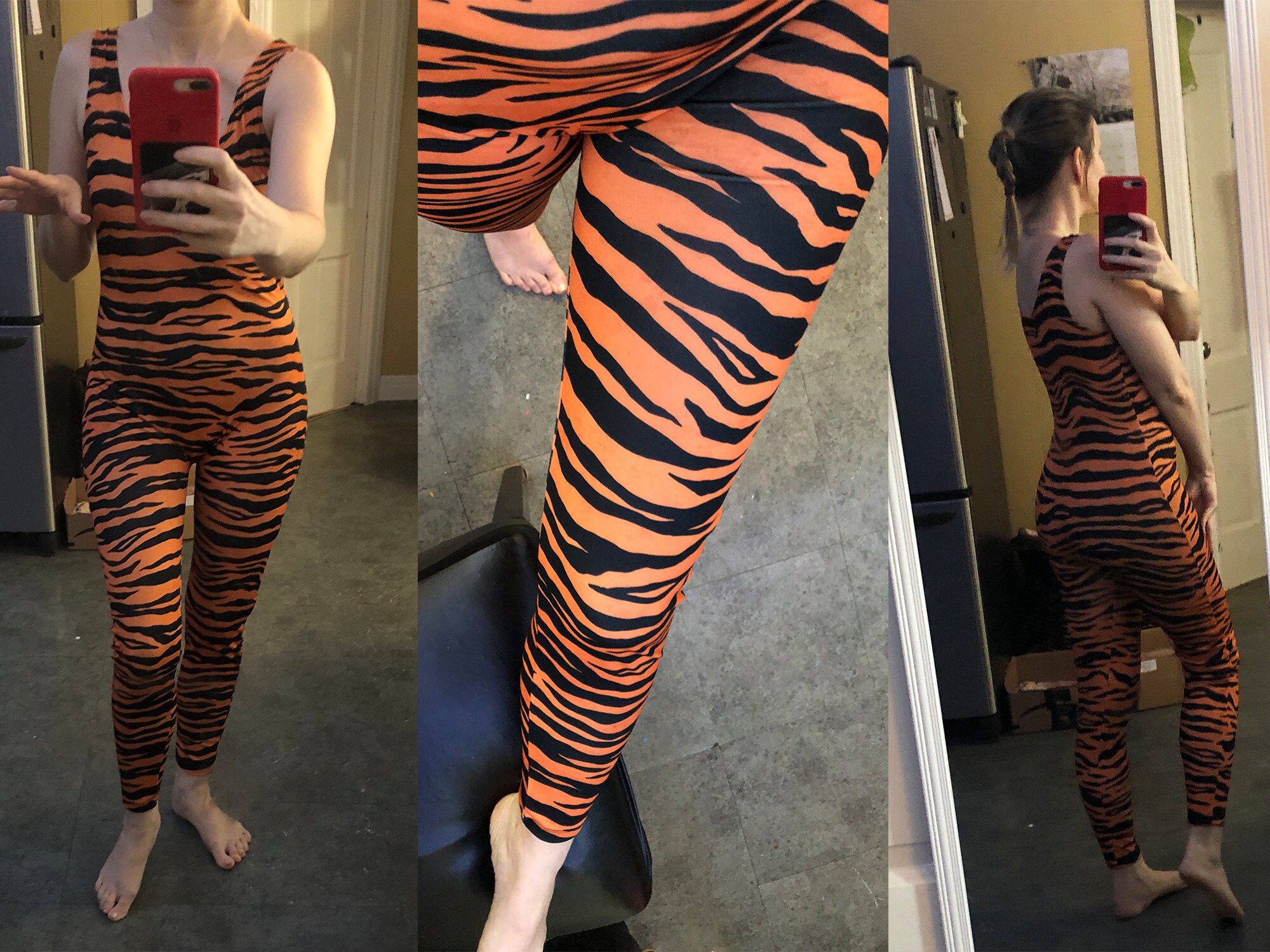 Tiger Catsuit One Piece Animal Print Cosplay Halloween Costume - Etsy