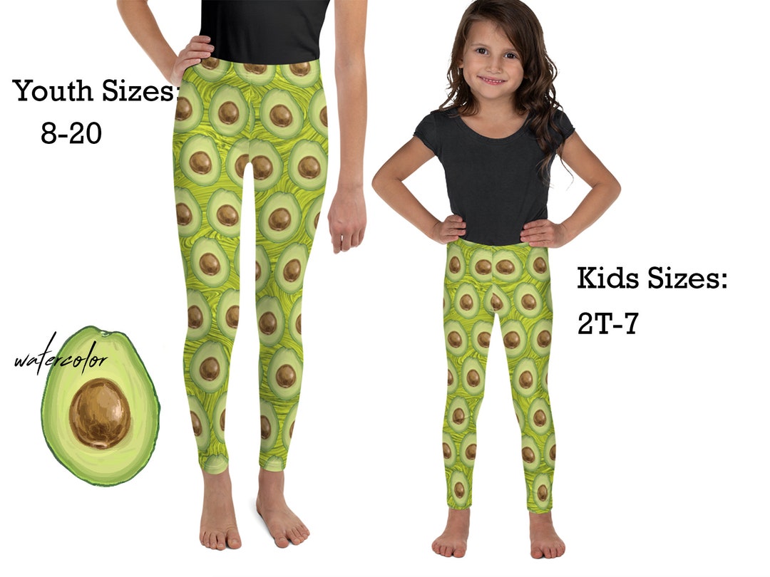 Avocado Leggings Kids Halloween Costume Spandex Pants Avos Teens ...