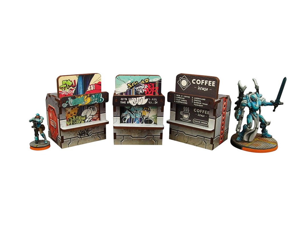 Precinct Sigma Food Booths 2 (3) PREPAINTED (gray) - Etsy