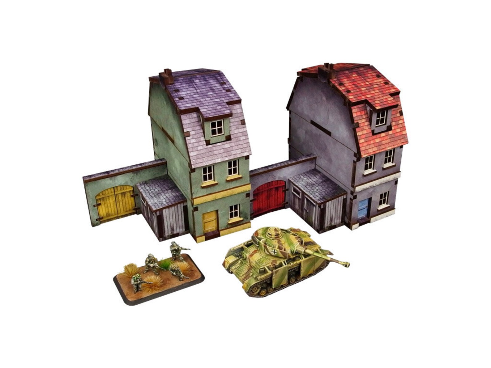 WW2 Flames of War / EPIC PREPAINTED Wargaming Terrain 15mm 1:100 ...