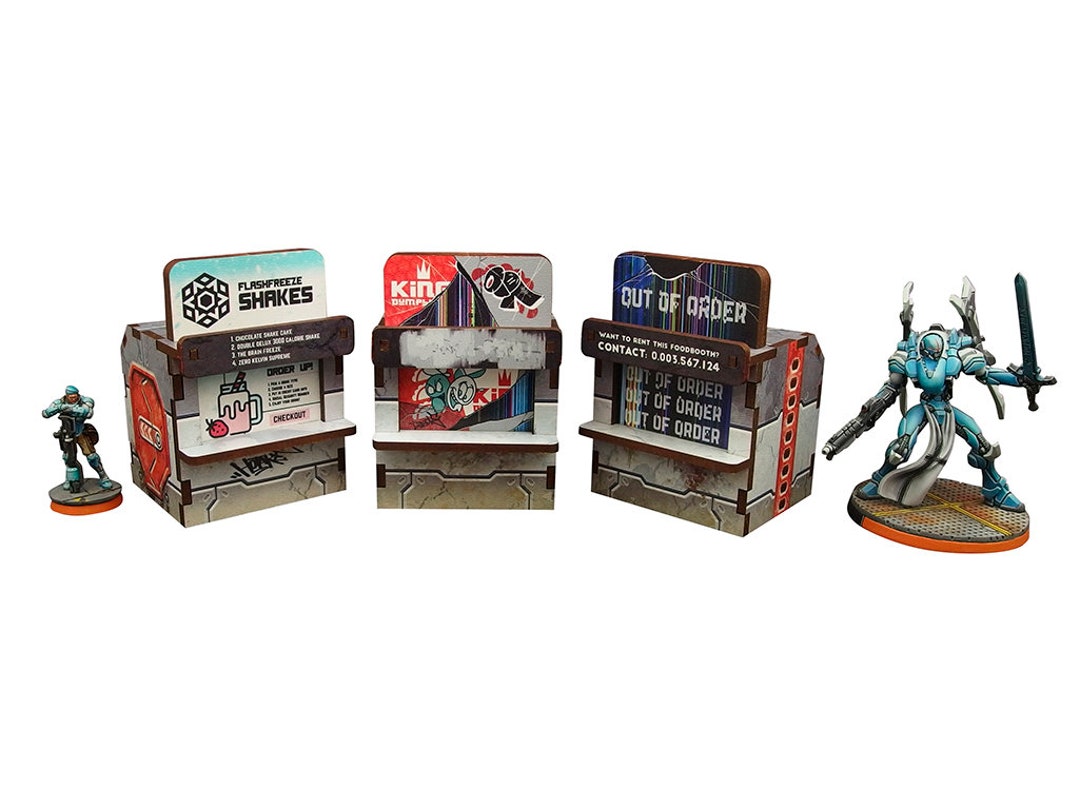 Infinity N5 Wargaming PREPAINTED Wargaming Terrain 28mm 1:56 Precinct ...
