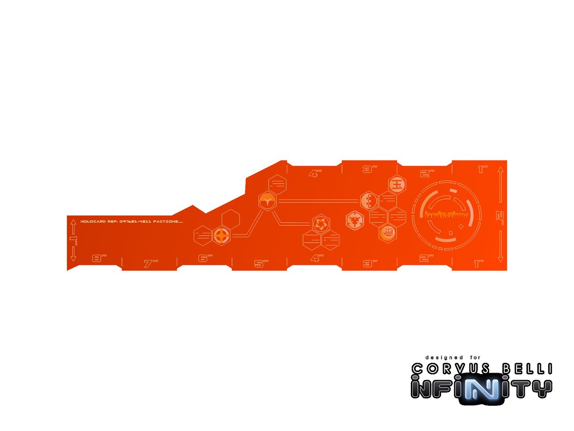 Infinity Range Card Orange (1) – Acrylic Gaming Gauge Inches Measuring ...