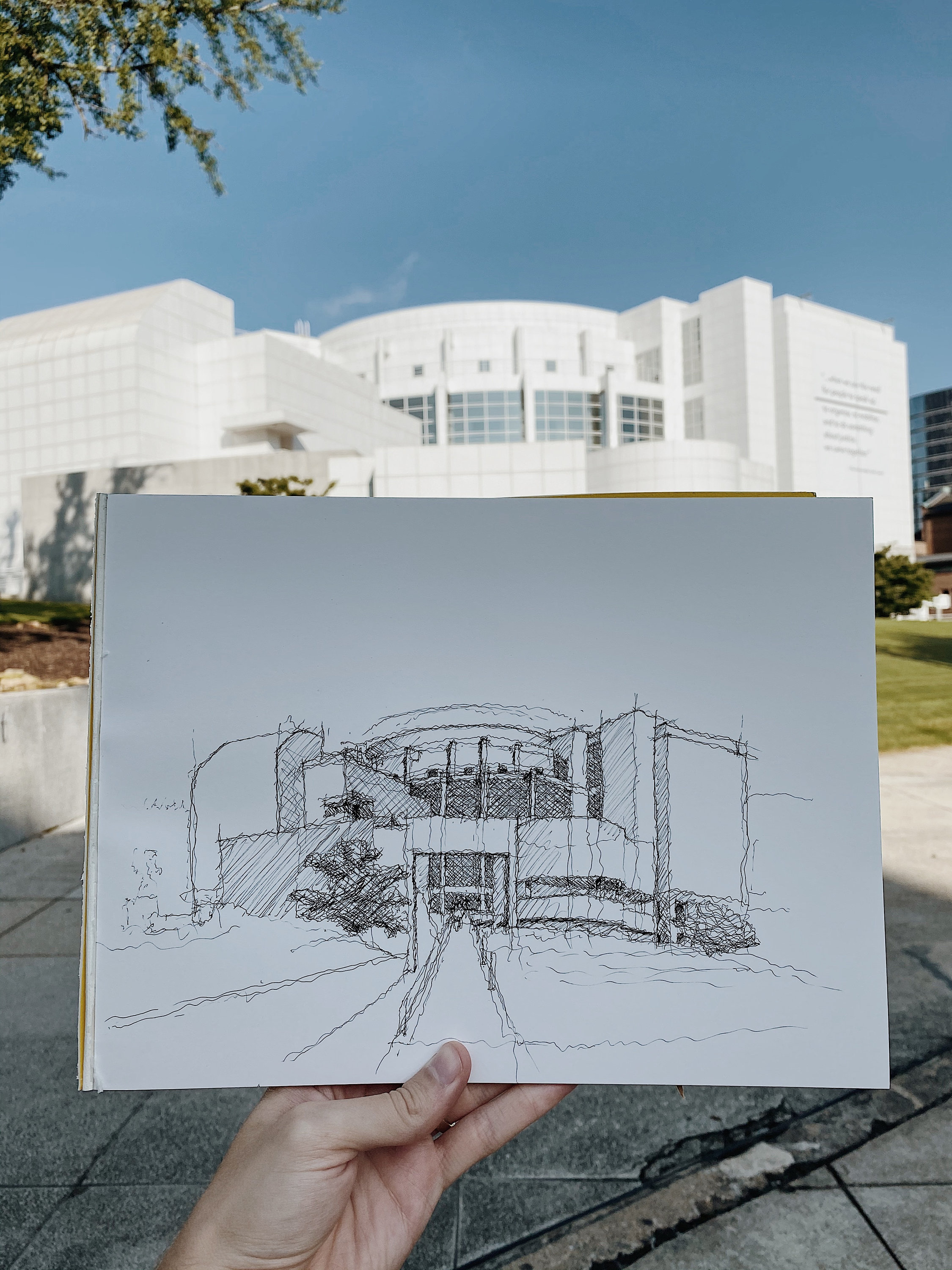 High Museum of Art - Architecture Sketch - Etsy