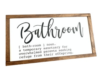 Bathroom Noun Sign - Etsy