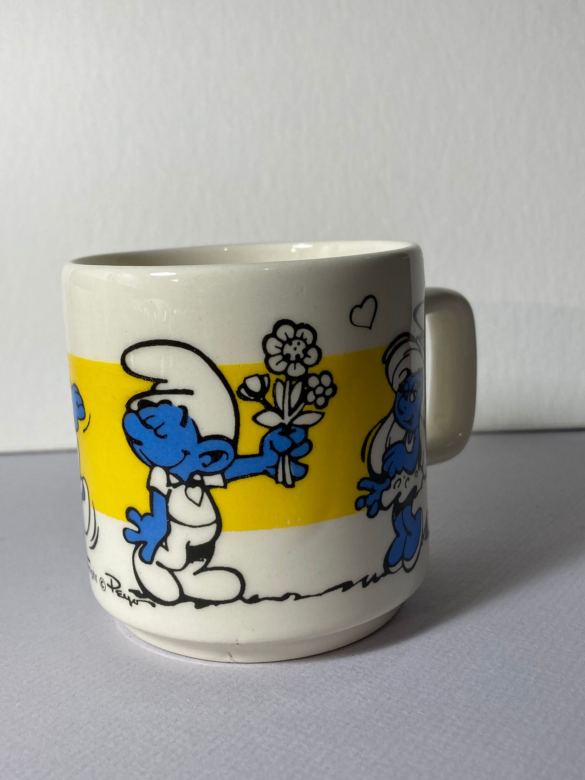 1980's Smurf Mug, Peyo, Dancing Smurfs - Etsy