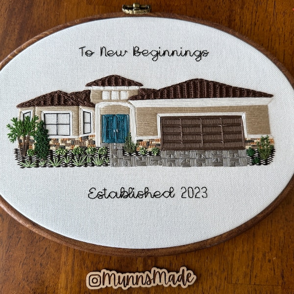 House Embroidery - Etsy