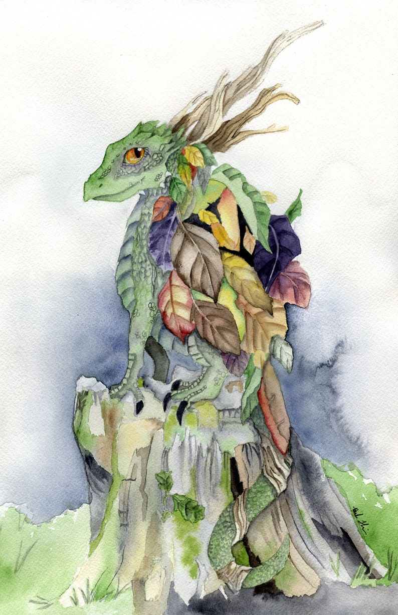 Leaf Dragon Fantasy, Myth, Mythical Creatures, Leaves, Forest, Fantasy ...