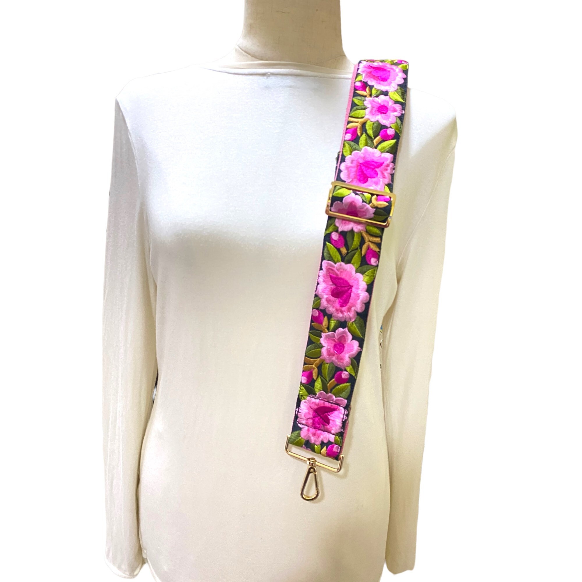 Pink Bag Strappink Floral Bag Strapshoulder Strap for Bags - Etsy
