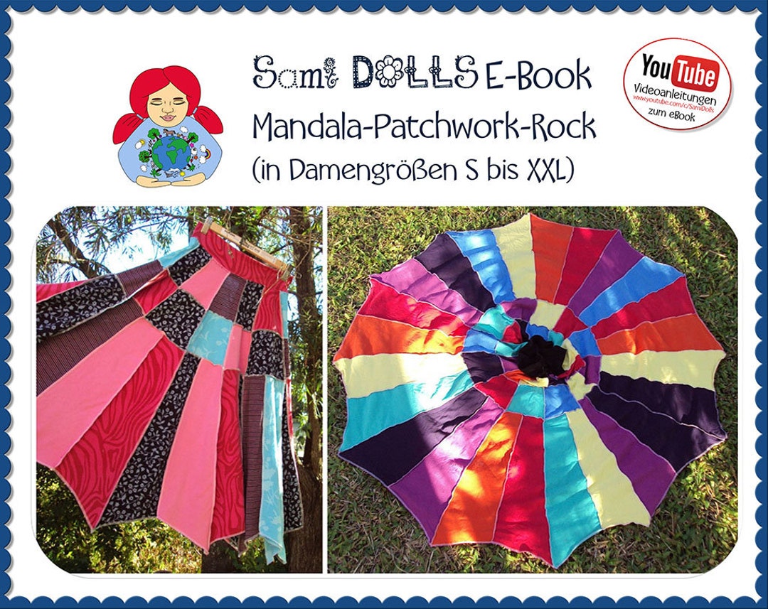 Sew Your Own Mandala Patchwork Skirt • Pattern & Instructions PDF ...