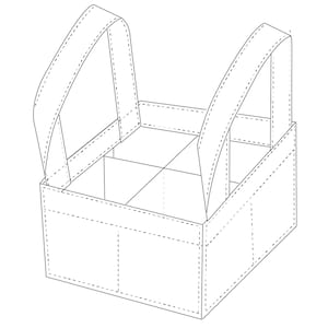 Trish Newbery Design - Reusable Coffee Holder Tote Bag - 4 Cup - PDF ...