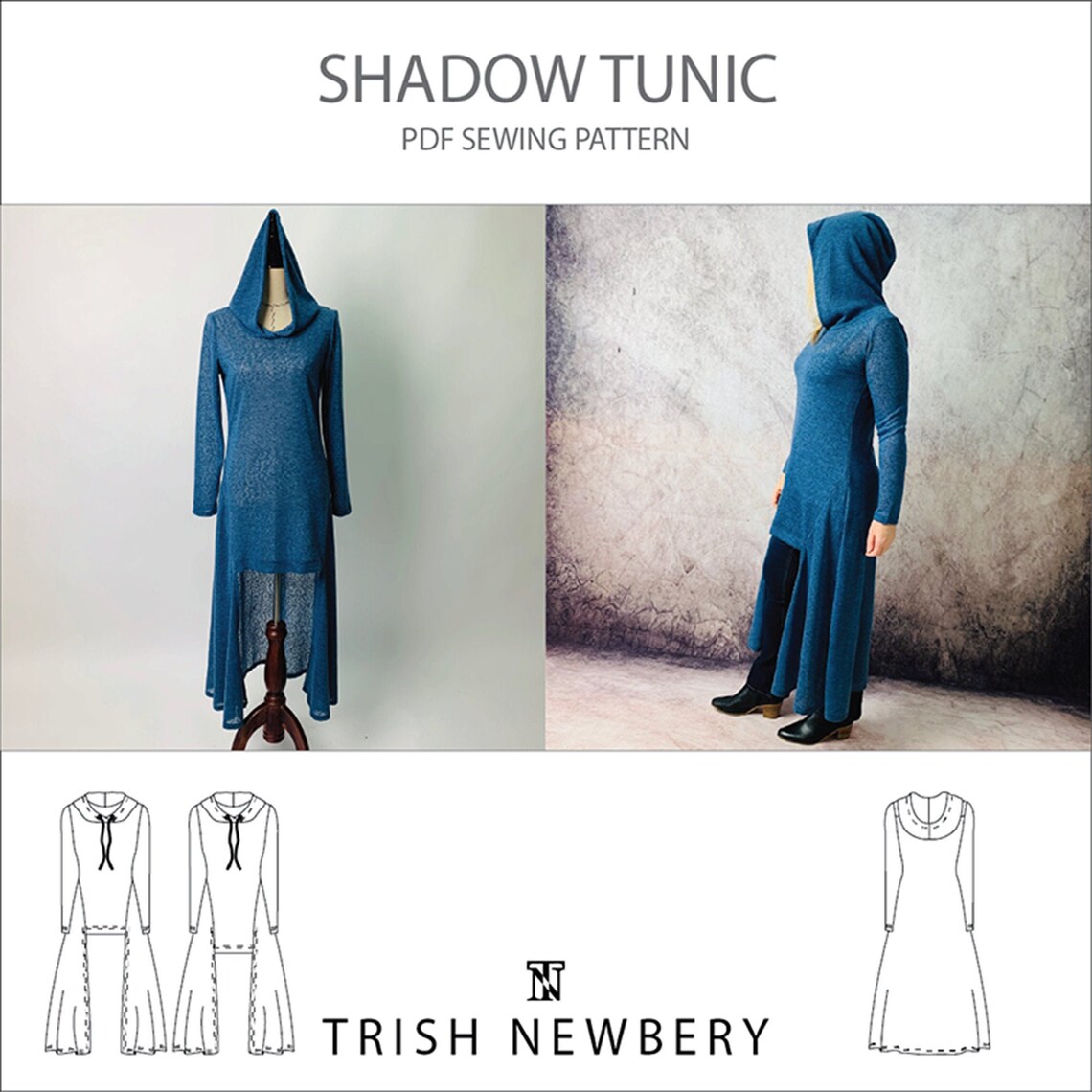 Trish Newbery Design - Shadow Tunic - XXS-3XL - PDF Sewing Pattern - A ...