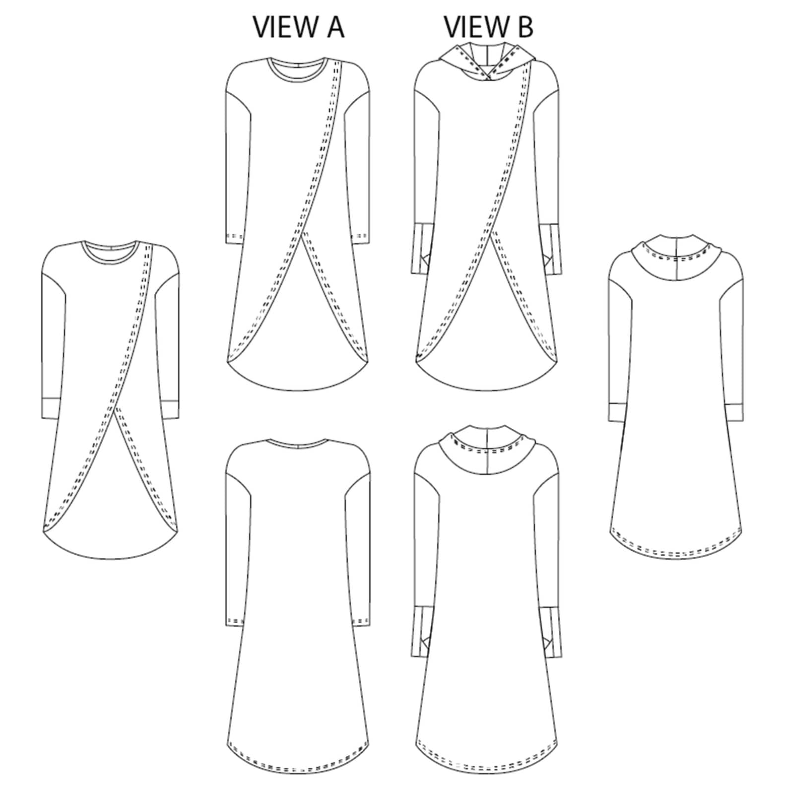 Trish Newbery Design - Talia Wrap Hoodie - Pattern #2030 - PDF Sewing ...