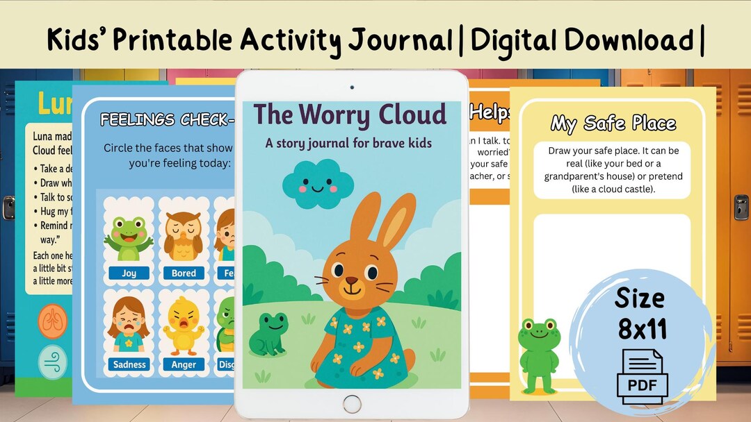 The Worry Cloud – Kids’ Printable Activity Journal | Digital Download ...