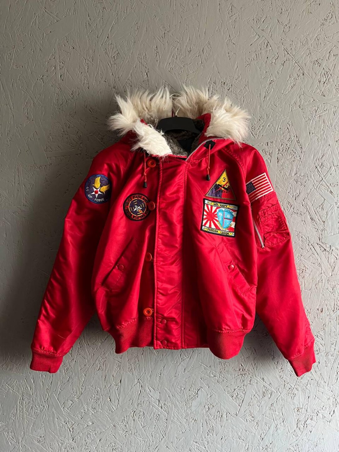 Vintage U.S. Navy Foreign Legion Naval Aviator Army Flight Zip Jacket ...