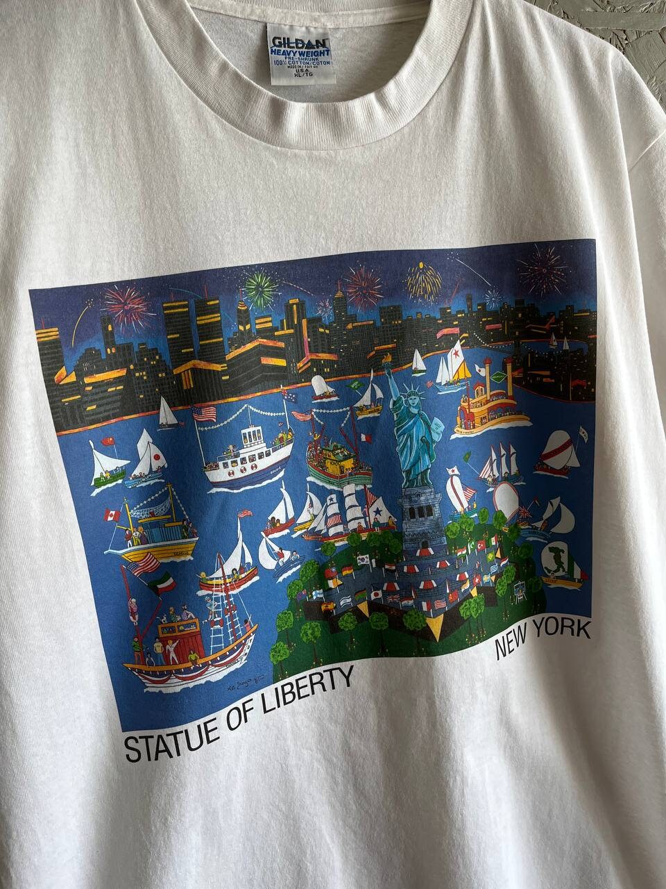 Vintage Pat Singer's statue of Liberty NEW YORK 1993 Graphic T-shirt ...