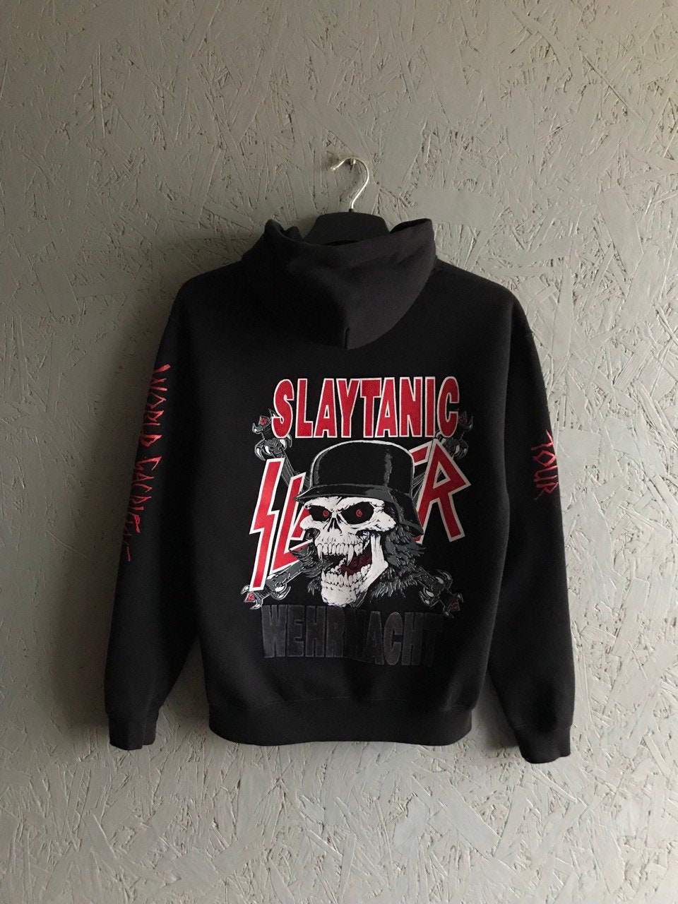 SLAYER Slaytanic Wehrmact World Sacrifice Tour Band Metal Hoodie Black ...