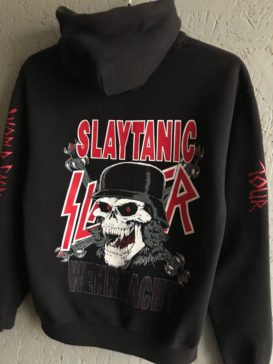 SLAYER Slaytanic Wehrmact World Sacrifice Tour Band Metal Hoodie Black ...
