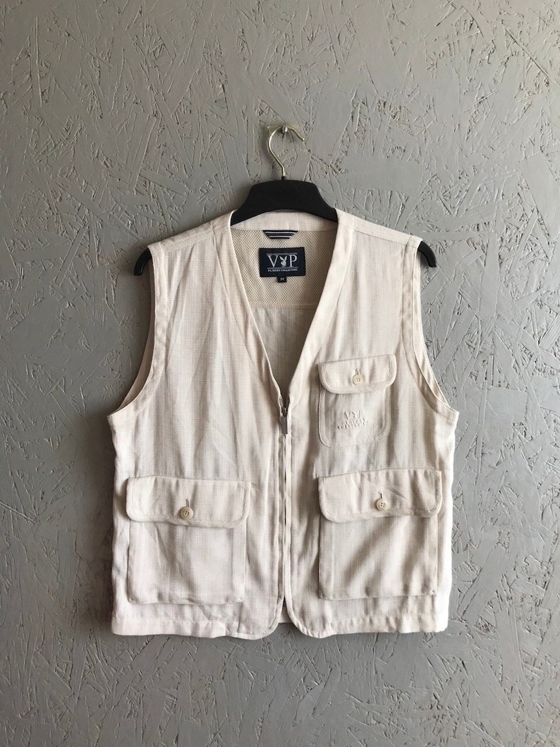 Vintage VIP PLAYBOY Collection Men's Multi-pockets Vest Size M Color ...