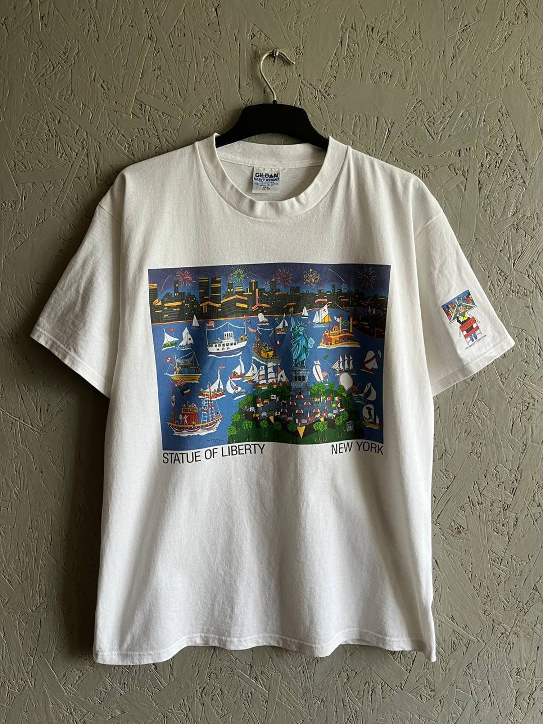 Vintage Pat Singer's statue of Liberty NEW YORK 1993 Graphic T-shirt ...