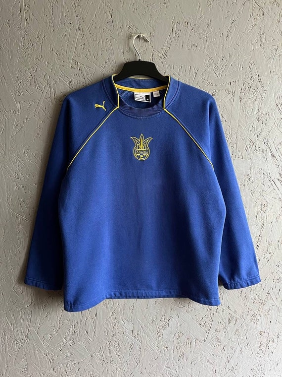 Rare Vintage Puma UKRAINE Men's Football Sweatshirt E… - Gem
