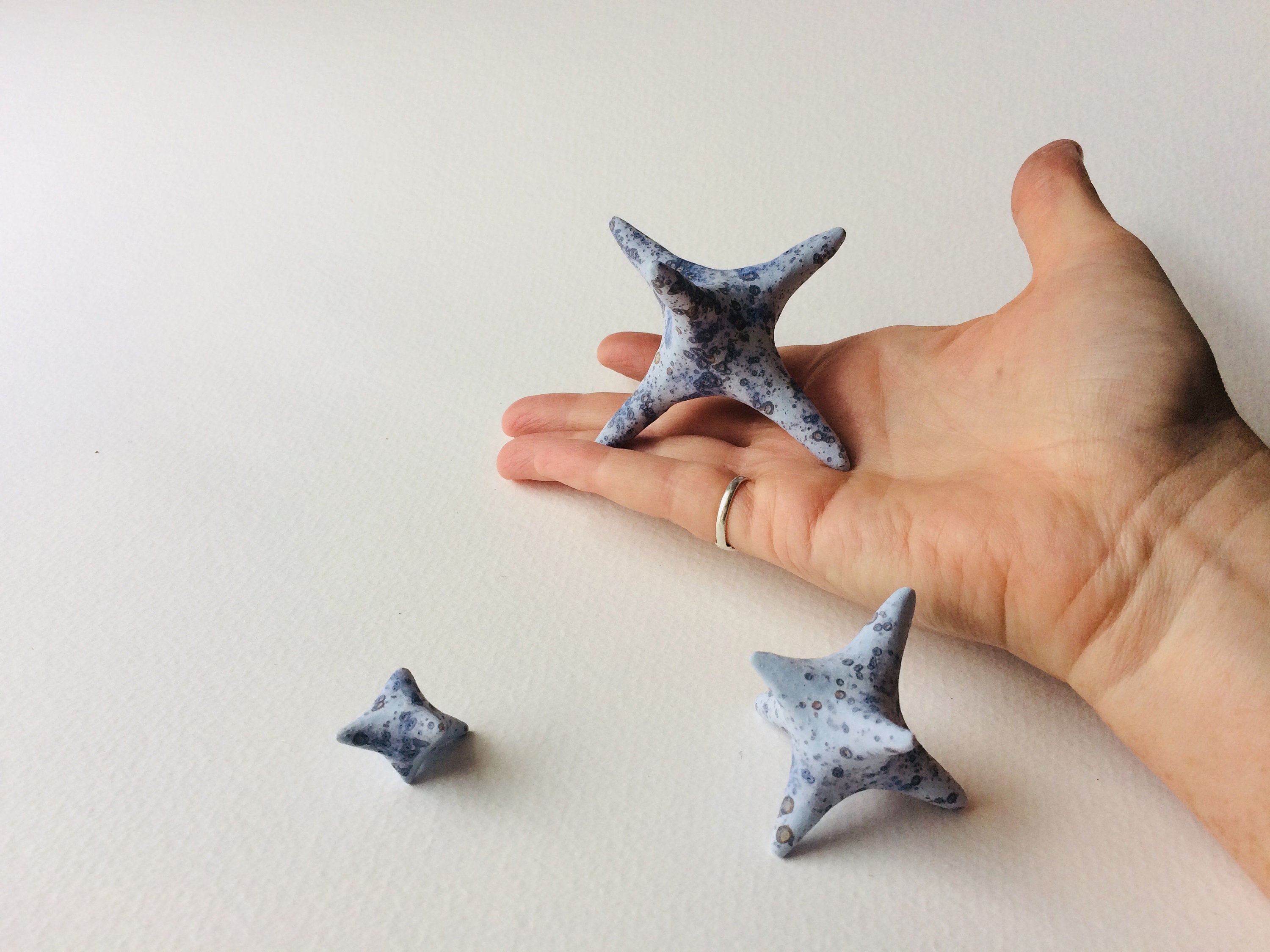Hand Sculpted Ceramic Sea Stars: Coastal Home Decor - Etsy