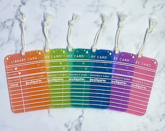 Library Check Out Card Bookmark Vintage-one RANDOM - Etsy