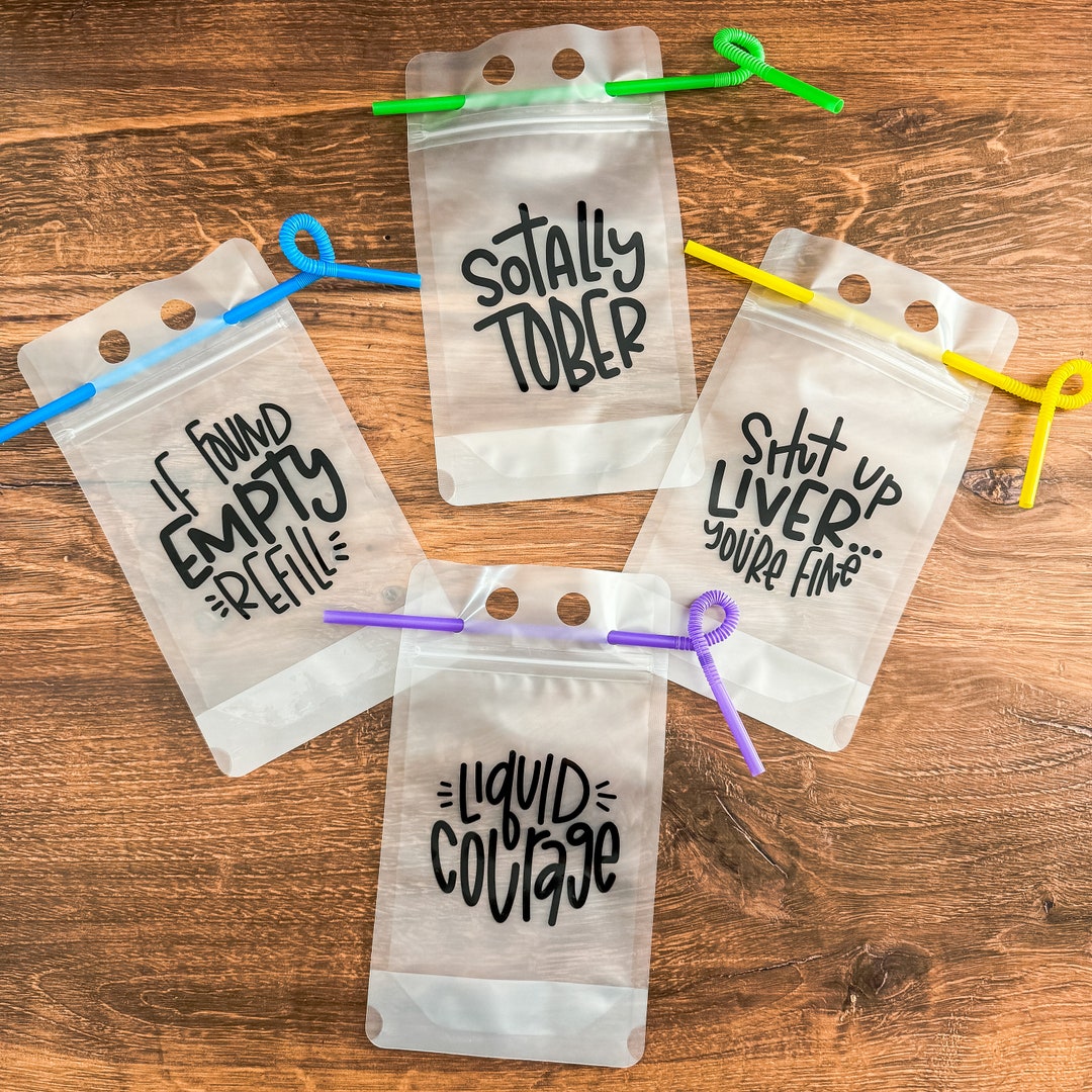 Funny Sayings Drink Pouches for Parties - Etsy