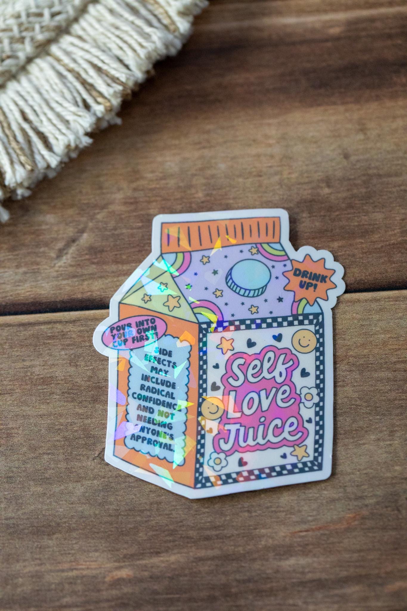 Self Love Juice Holographic Sticker - Etsy