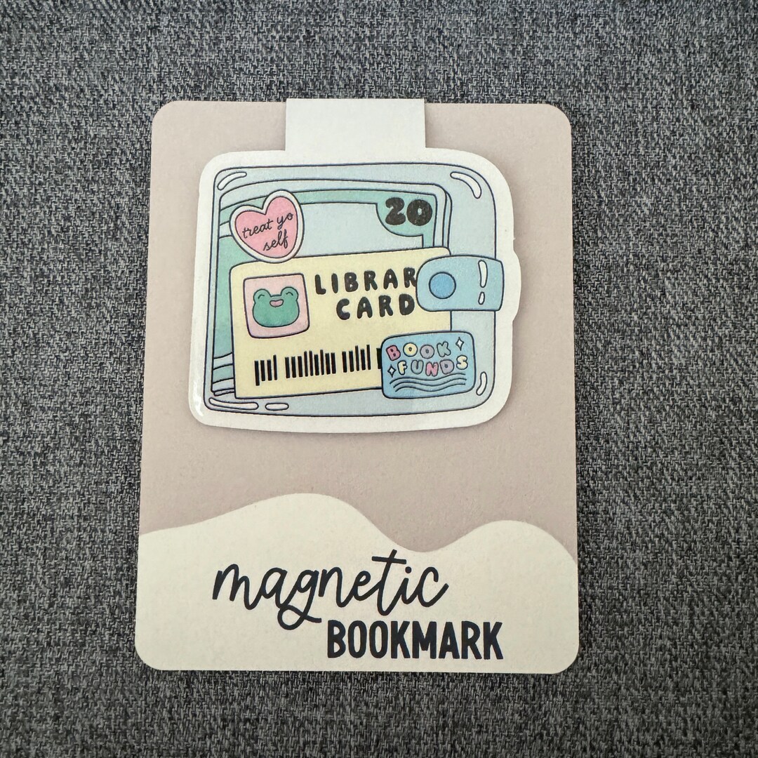 Magnetic Bookmark | Library Wallet | Bookish | Book Lover - Etsy