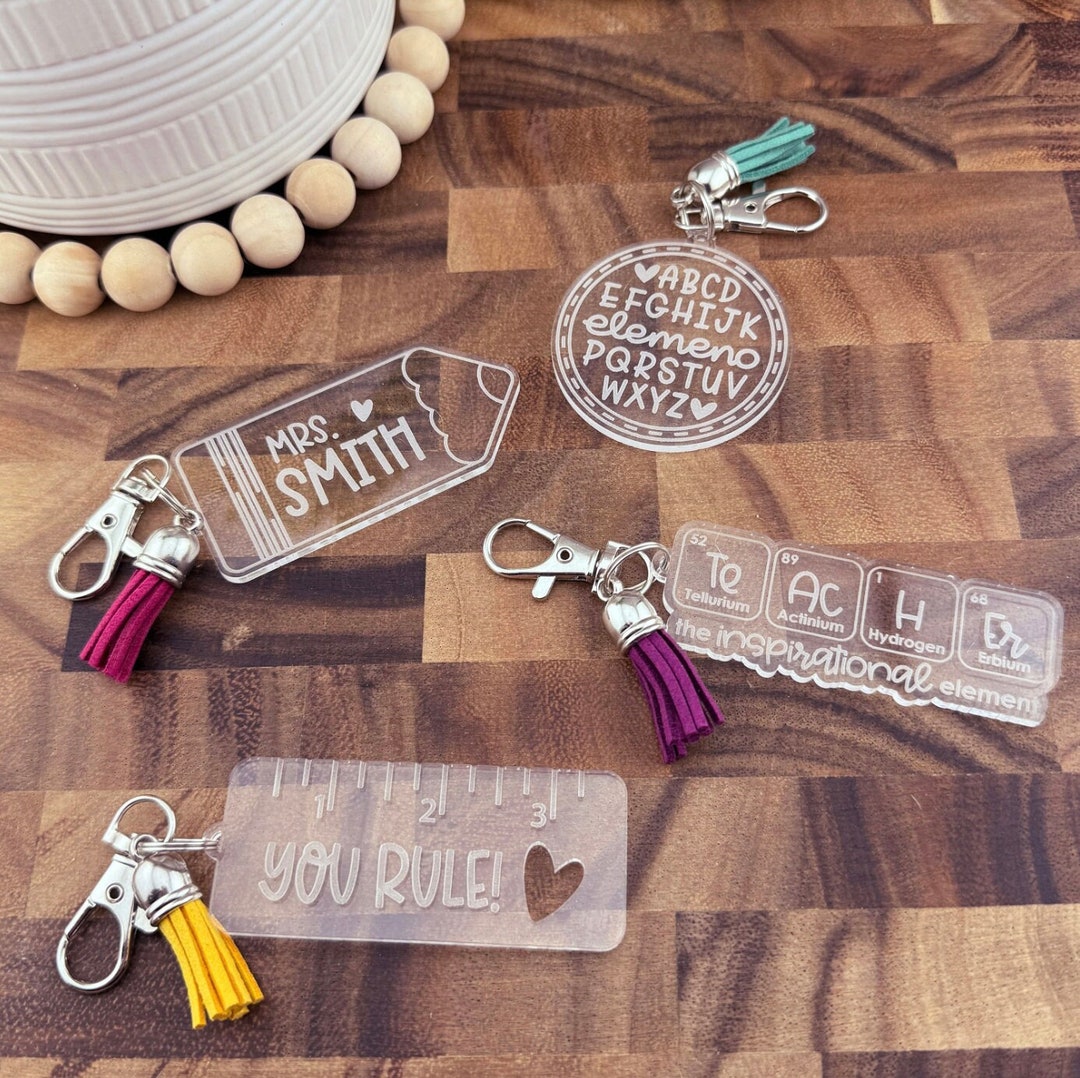 Teacher Appreciation Keychains - Etsy