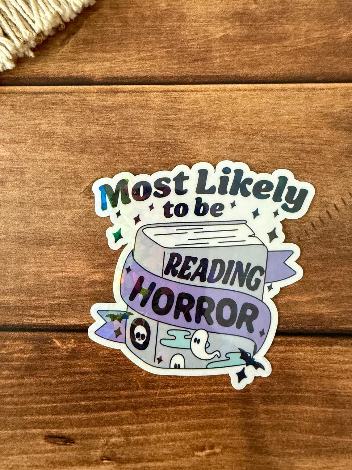 Most Likely to Read Holographic Sticker - Etsy