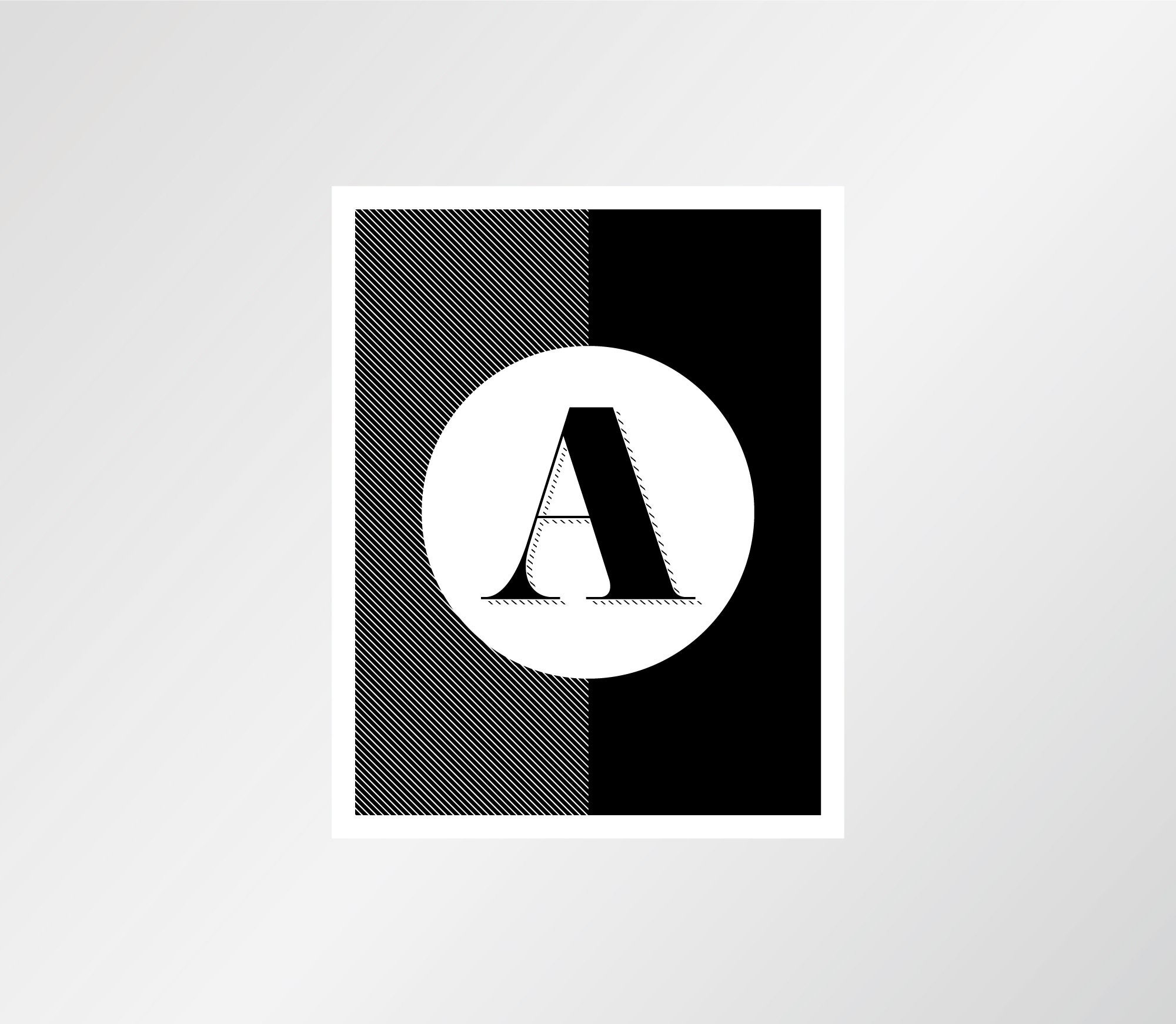 Printable Letter A, Initial Print for Gallery Wall, Nursery Art, Baby ...