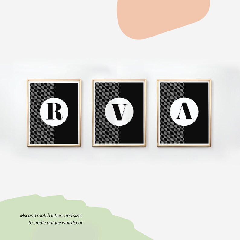 Printable Letter A Initial Print for Gallery Wall Nursery - Etsy